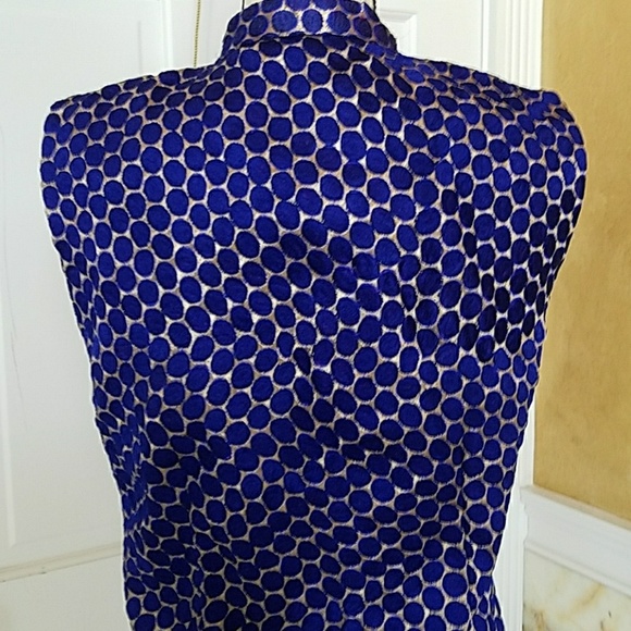 Vintage | Tops | Real Vintage Gorgeous Blue Gold Top 5s 60s | Poshmark